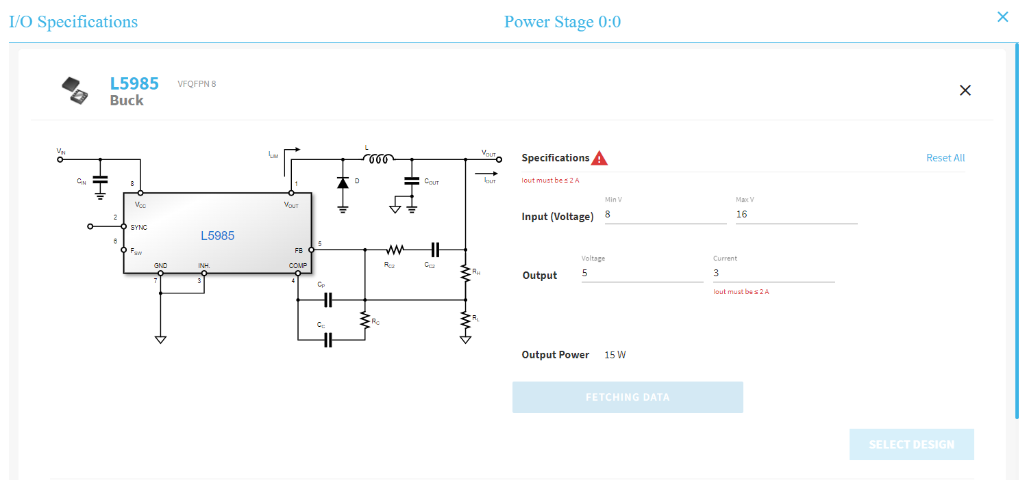 Documentation | Power Tree Designer| eDesignSuite | STMicroelectronics